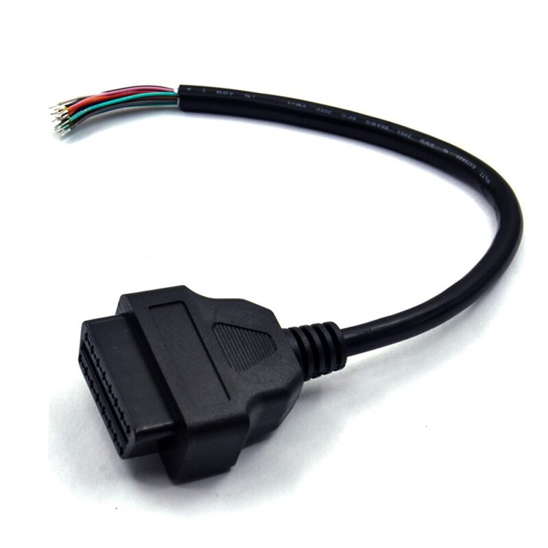 OBD OBD2 16Pin Female Extension Opening Cable Car Diagnostic Interface ...